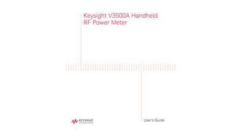 V3500a Handheld Rf Power Meter Keysight