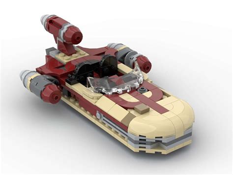 Lego Moc Lukes Landspeeder X34 Moc Tan Version By Mercvtio