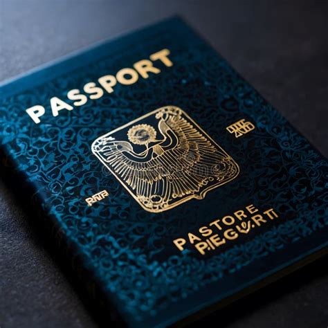 High Tech Biometric Passport With Digital Chip And Advanced Security Design Stock Image Image