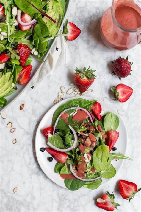 Strawberry Spinach Salad With Strawberry Balsamic Dressing Gluten Free