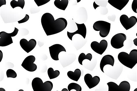 Premium Photo A Black And White Heart Design Background
