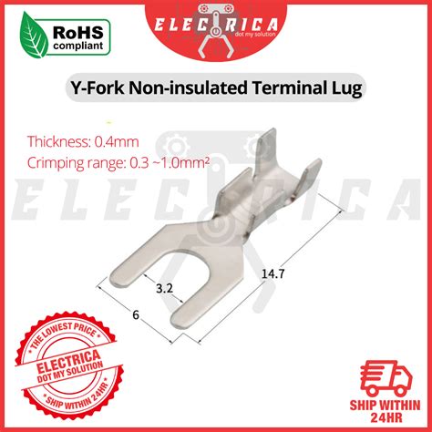 y fork ring terminal block bare cold pressed terminal o shaped y shaped