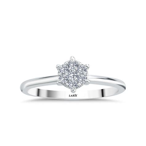Yeni Yıla Özel 0 14 Karat Coronet Pırlanta Tektaş Tiffany Yüzük