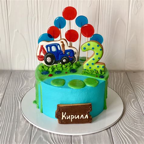 Синий трактор, детский торт | Birthday cake, Cake, Desserts