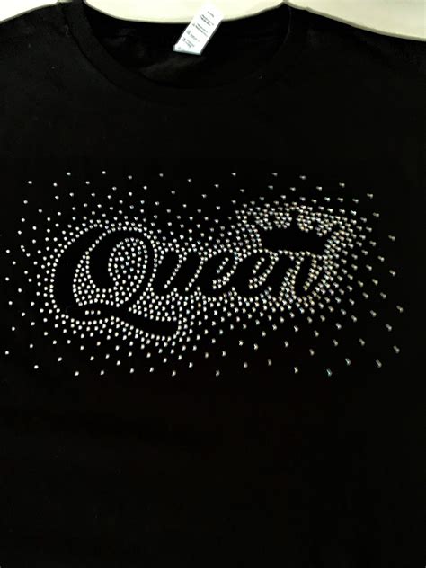 Queen Rhinestone T Shirt Rhinestone T Shirt Bling T Etsy