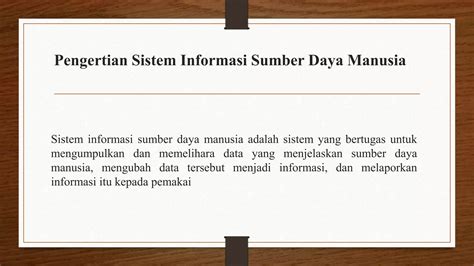 Sistem Informasi Sdm Ppt