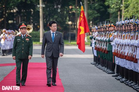 Đại tướng Phan Văn Giang chủ trì lễ đón Bộ trưởng Bộ Quốc phòng Nhật