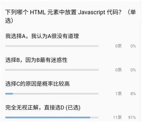 前端测试题解析下列哪个 Html 元素中放置 Javascript 代码？ 腾讯云开发者社区 腾讯云