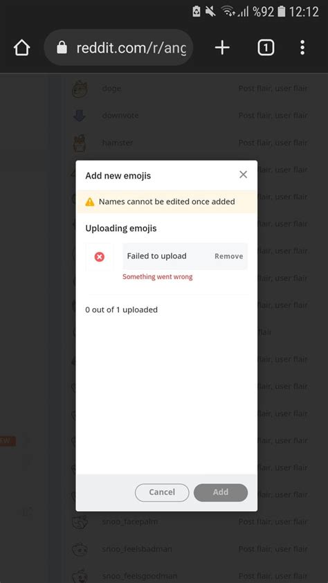 Emoji Keep Failed To Upload With Unknown Error Rbugs