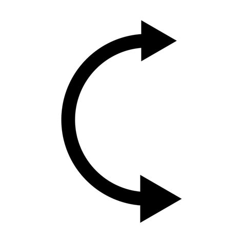 curved line with two side arrow icon vector for graphic design logo