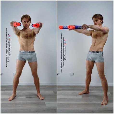 Male Epic Action Hero Dual Pistols Pose By Theposearchives On Deviantart