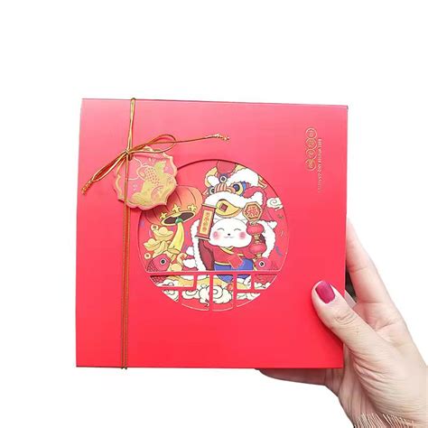 Cny Box Chinese New Year Box Hampers Box Cookies Box Lion Dance