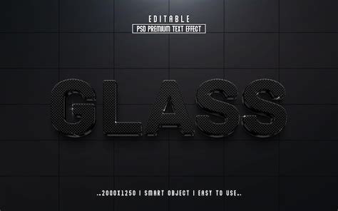 Premium Psd Glass 3d Editable Text Effect Premium Psd With Background