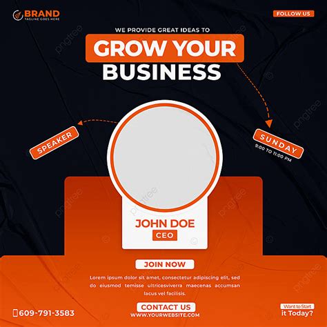 Grow Your Business Social Media Post Template Template Download On Pngtree