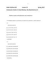 Markov Chain Calculations Pdf Math Stat Lecture Spring Homework Section