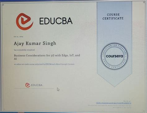 Ajay Kumar Singh On Linkedin Done Course On 5g With Edge Iot And Ai