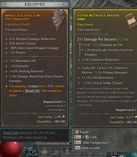 Are Legendary Items Better Than Higher Powered Items Are Shields Good Which Is Better R Diablo4