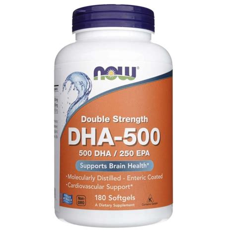 Now Foods Dha 500 Epa 250 Double Strength 180 Kapsułek
