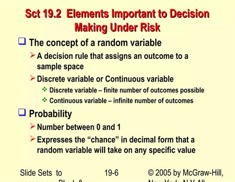 Chapter 19 Decision Making Under Risk Ppt