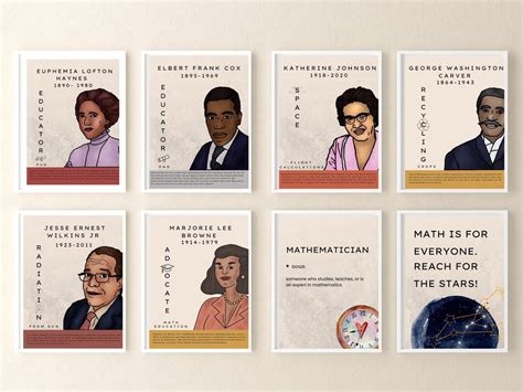 Mathematician Poster Set To Teach Black History T For A Math