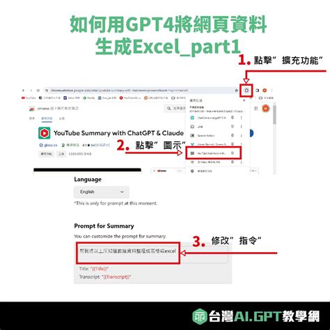 如何用gpt4將網頁資料生成excel 台灣最大ai教學網站