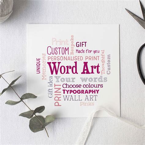Personalised Word Art Cloud Print By Hope And Love
