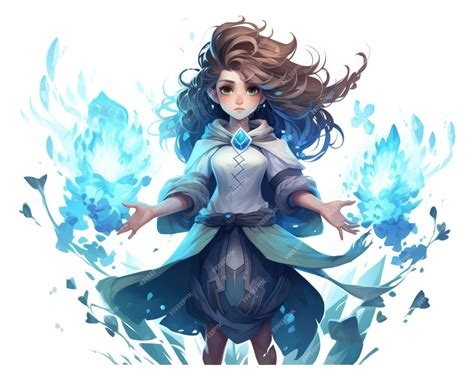 2d векторный мультяшный игровой персонаж мистический друид иллюстрация