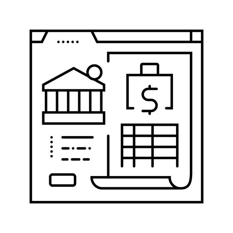 Bank Reconciliation Line Icon Vector Illustration 35269111 Vector Art