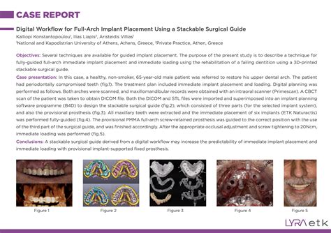 Digital Workflow For Full Arch Implant Placement Lyra Etk