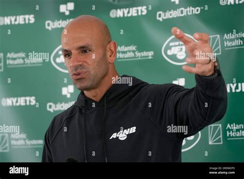 New York Jets Head Coach Robert Saleh Speaks To Reporters At The Nfl