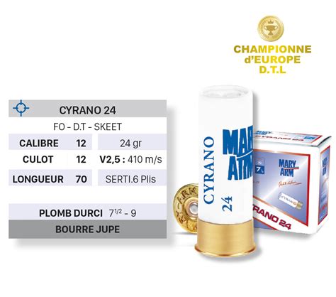Mary Arm 24gr 7 5 Cal 12 Cyrano LOOD Decoster Hunting