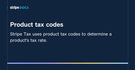Product Tax Codes Stripe Documentation
