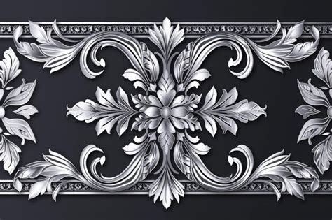 Monochrome Decorative Design Premium Ai Generated Image
