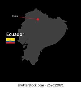 Detailed Map Ecuador Capital City Quito Stock Vector Royalty Free