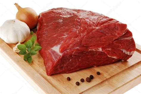 Raw Beef On Cutting Board Stock Photo By Gbh