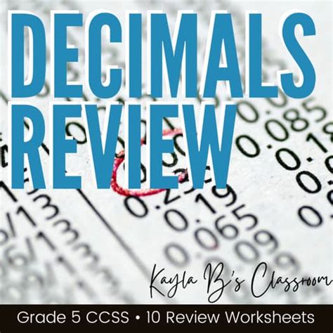 Decimal Review Grade 5 By Kayla Bs Classroom Tpt