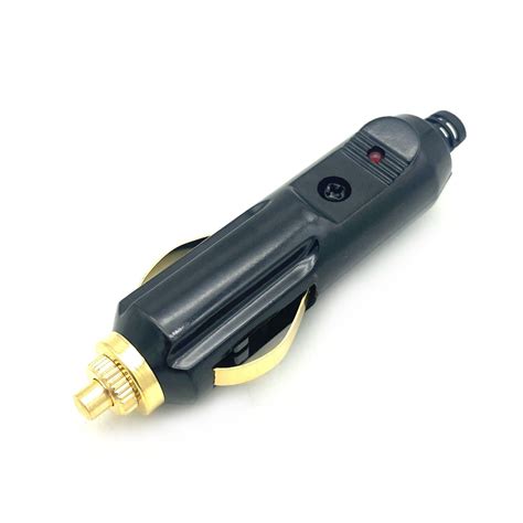 Штекер в прикуриватель 12В 24В бакелит 20А предохранитель индикатор включения купить по