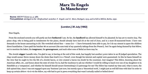 Karl Marx To Engels In Manchester 30 July 1862 Rtranquilltimesarchive