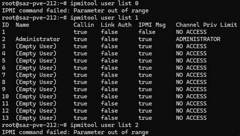 Ipmitool User List To Find Administrator Account Servethehome