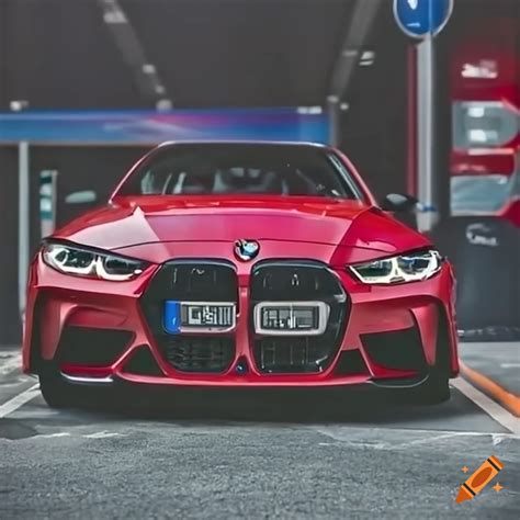 Bmw M4 G80 Parked At A Gas Station On Craiyon