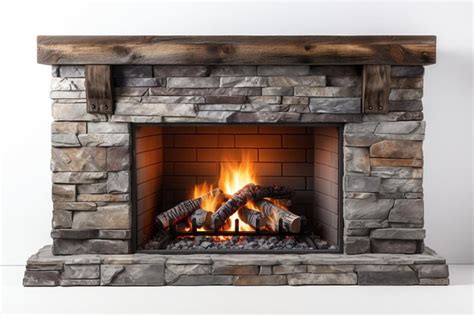 Premium Ai Image Modern Fireplace Generative Ai