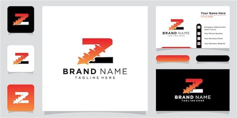 초기 Z 드릴링 로고 디자인 벡터 템플릿 프리미엄 벡터