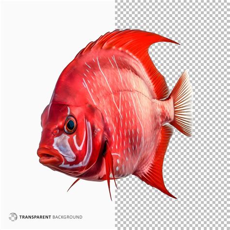 투명 배경에 고립 된 천사 물고기 프리미엄 Psd 파일
