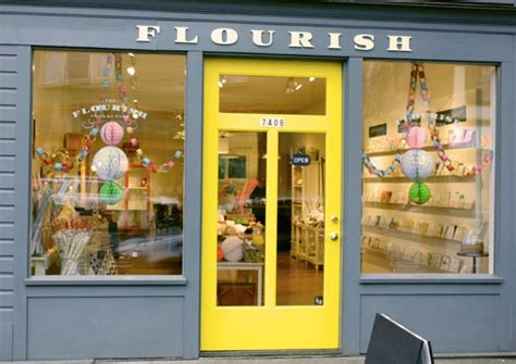 Yellow Storefront With Unique Design