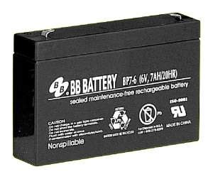 Genuine Bb Battery 6 Volts 7 Amp Hours Bp7 6 T1 Bp7 6 T2