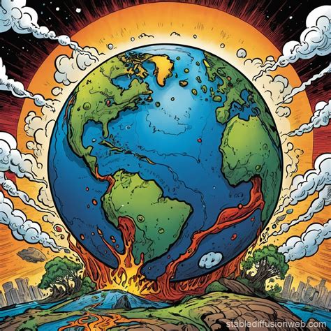 Melted Planet Scenario Stable Diffusion Online