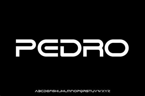 Premium Vector Modern Futuristic Display Font Vector