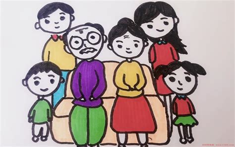 简笔画全家福6人半身怎么画（流行13张） 简笔画图片大全