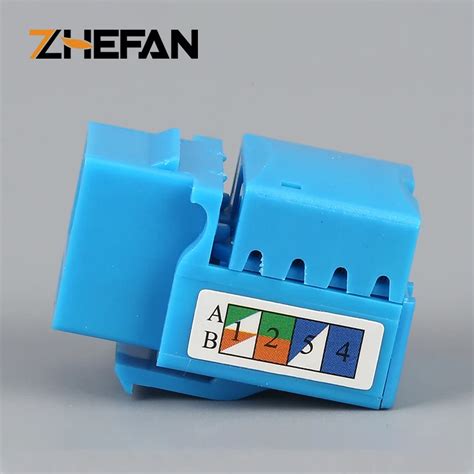 Zhefan Cat6 Rj45 90 Degree Utp Network Modular Keystone Cat6 Cat6a