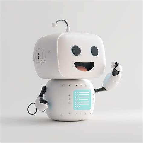 Premium Photo Ai Generated Illustration Happy Cute Robot A Friendly And Cheerful Chatbot